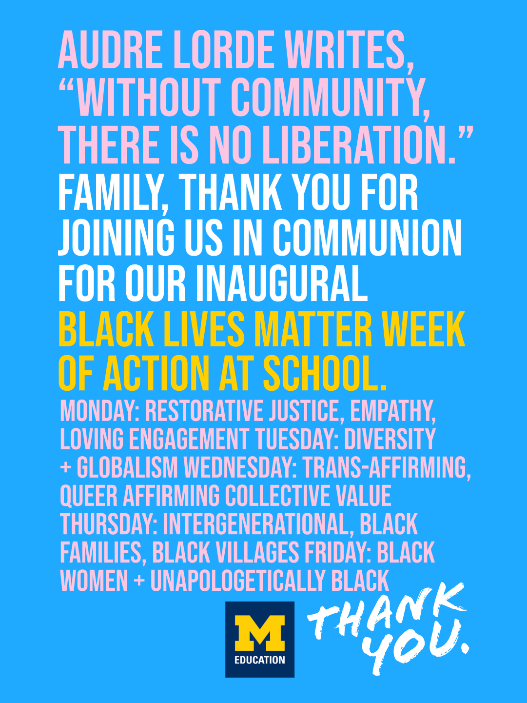 Black Lives Matter Week of Action 2/17 - 2/22 | University of Michigan ...
