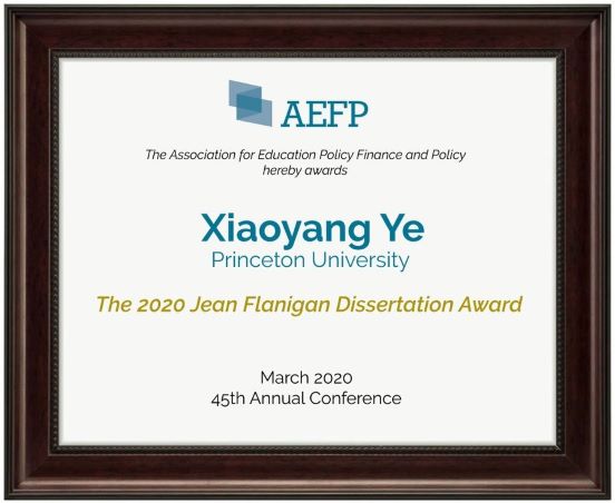 Alumnus Xiaoyang Ye wins award for dissertation on college access ...