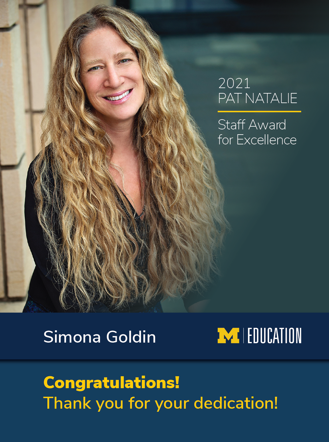 Pat Natalie 21 | University of Michigan Marsal Family School of Education