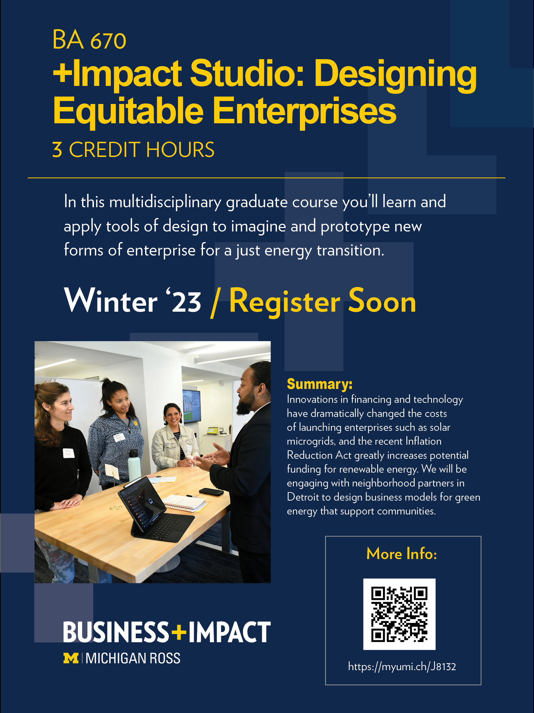 Ross course, +Impact Studio (Winter 2023) | University of Michigan ...