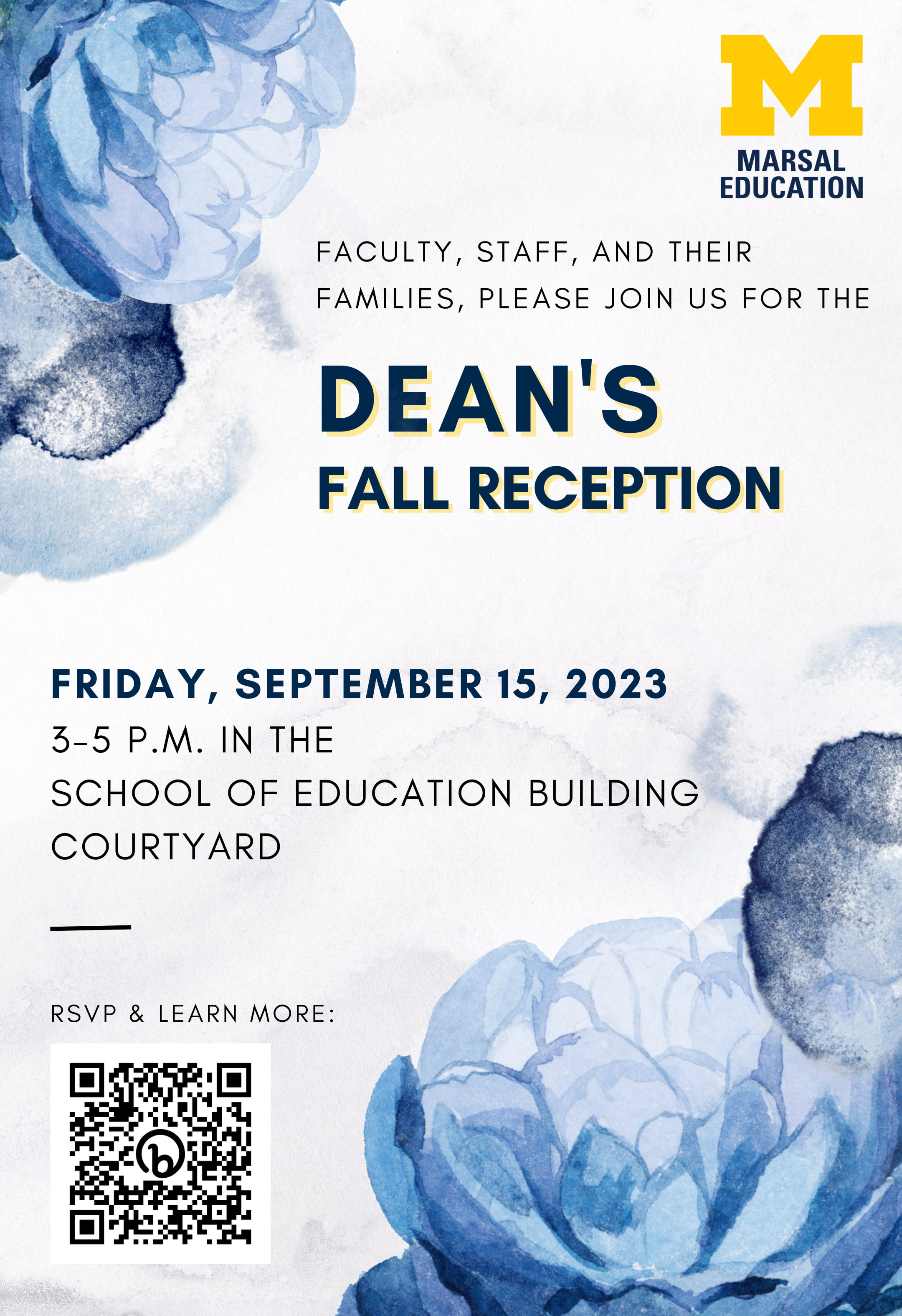 Dean's Fall Reception (2023) | University of Michigan Marsal Family ...