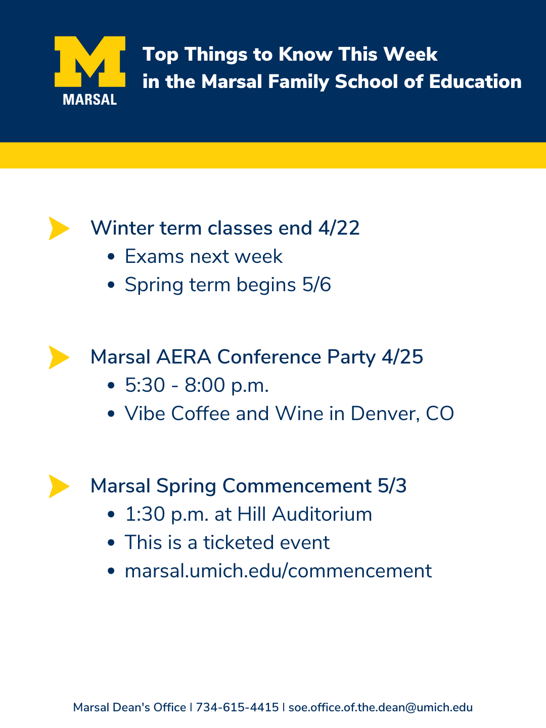 Top Things at Marsal | University of Michigan Marsal Family School of ...